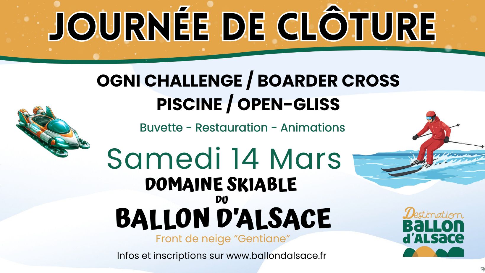 Closing day: OGNI challenge, boardercross, swimming pool - Belfort Tourism